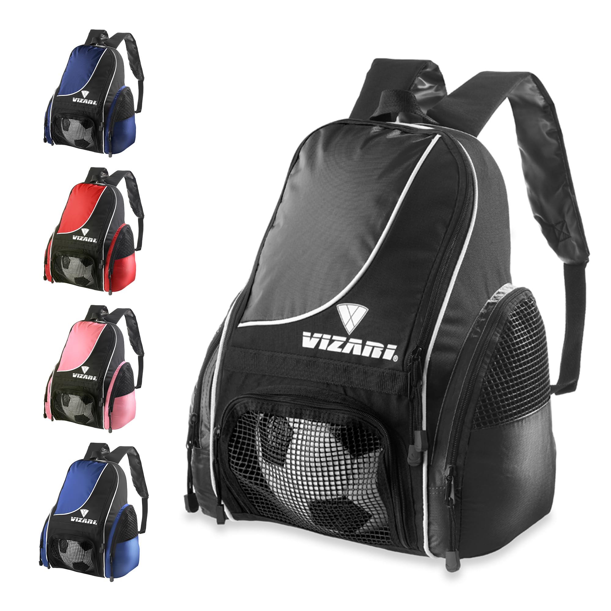 Vizari Solano Soccer Backpack (Black)