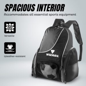 Vizari Solano Soccer Backpack (Black)