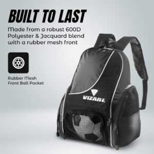 Vizari Solano Soccer Backpack (Black)