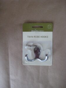 mainstays chrome twin robe hook