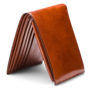 Bosca Men's Wallet, Old Leather Credit Wallet with I.D. Passcase, Amber