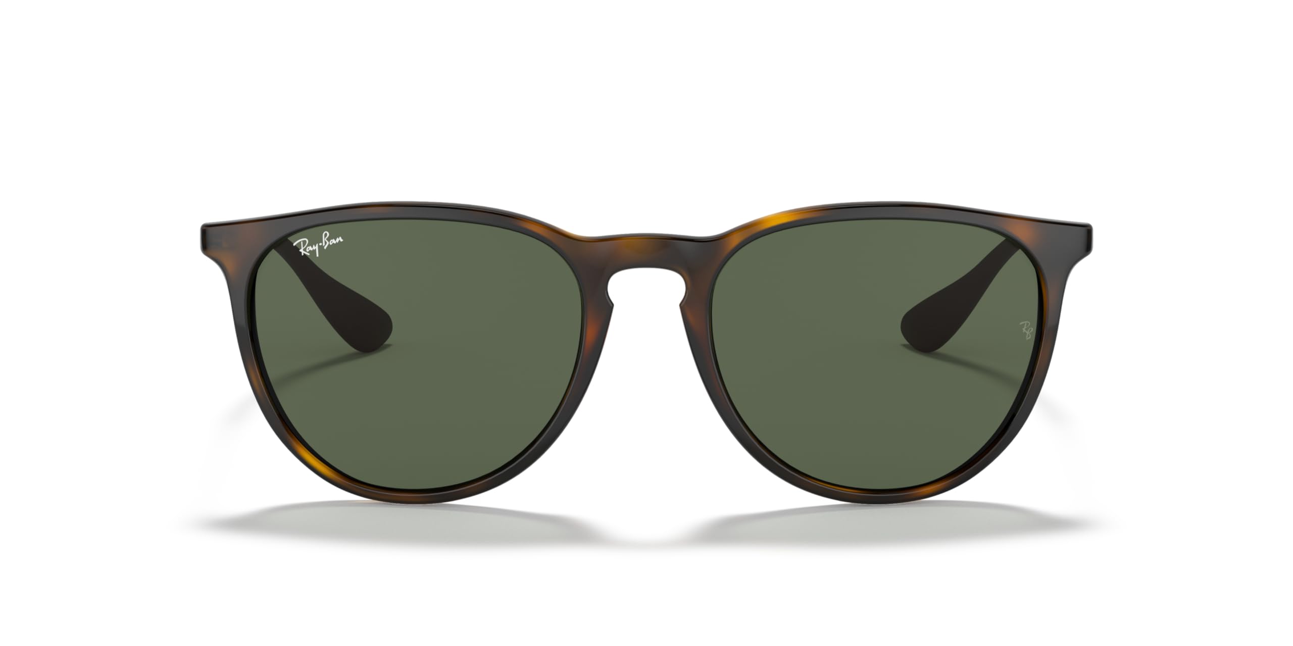 Ray-Ban RB4171 Erika Round Sunglasses, Light Havana/Dark Green, 54 mm