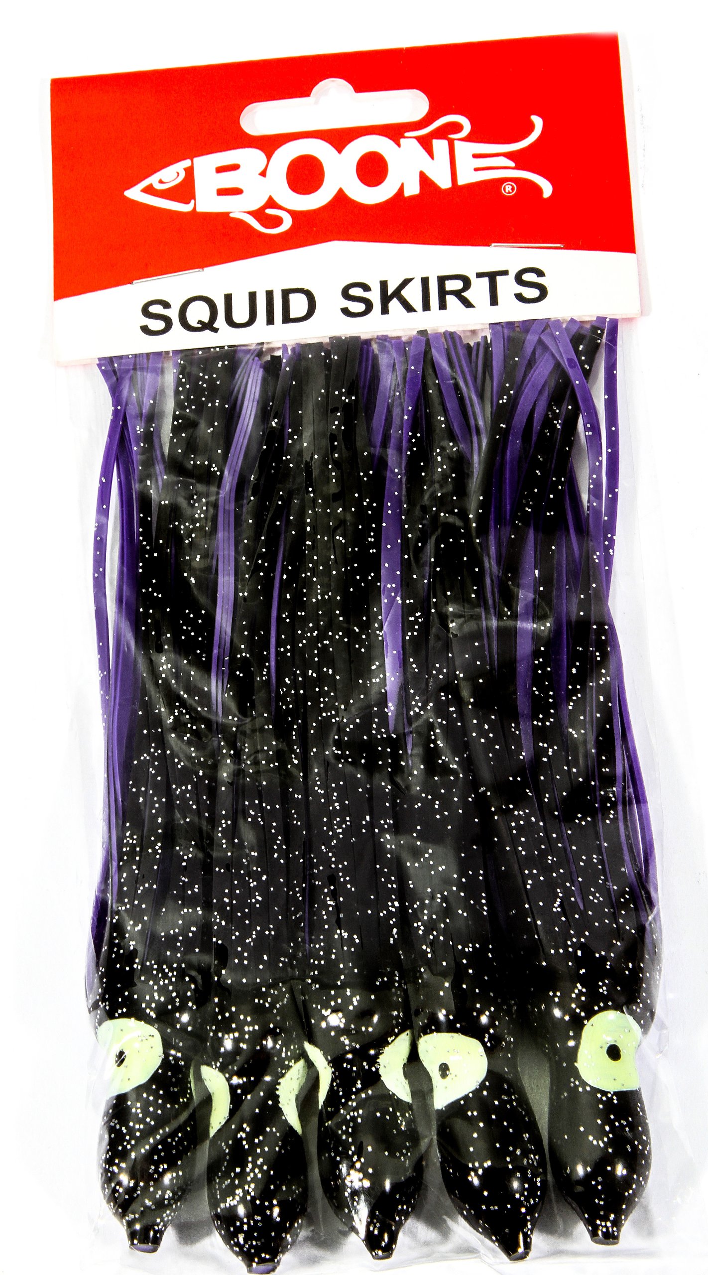 Boone Big Game Trolling Skirt (Pack of 5),Purple/ Black