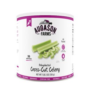 augason farms dehydrated cross cut celery 1 lb 2 oz no. 10 can