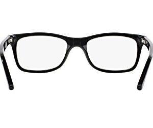 Ray-Ban RX5228 Square Prescription Eyeglass Frames, Black/Demo Lens, 53 mm