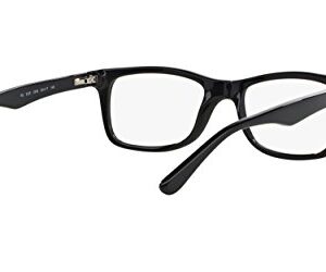 Ray-Ban RX5228 Square Prescription Eyeglass Frames, Black/Demo Lens, 53 mm