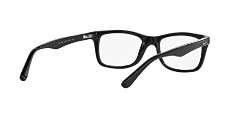 Ray-Ban RX5228 Square Prescription Eyeglass Frames, Black/Demo Lens, 53 mm