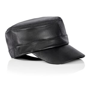 casual outfitters solid genuine lambskin leather cap