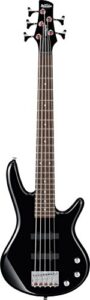 ibanez 5 string bass guitar, right, black (gsrm25bk)