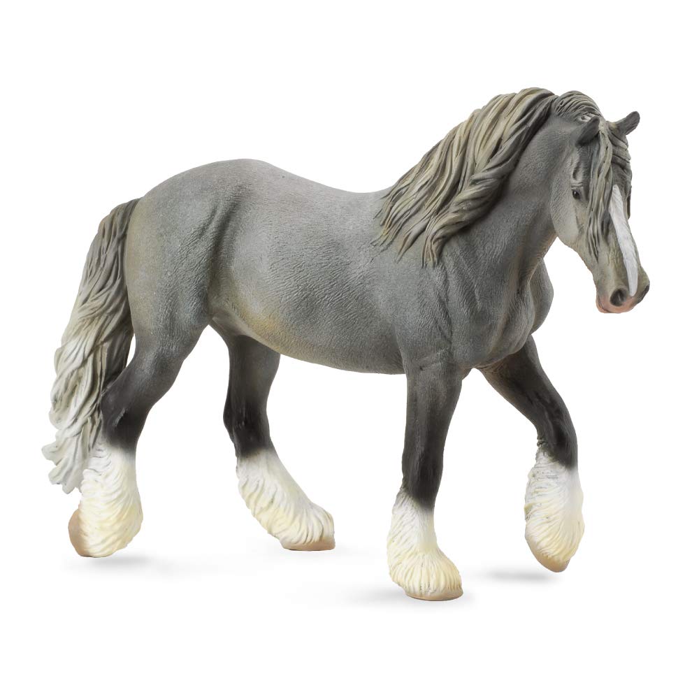 CollectA Shire Horse Mare, Grey, 6.7"L x 4.8"H