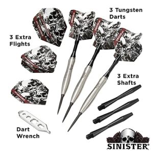 Viper by GLD Products Sinister 95% Tungsten Steel Tip Darts, 24 Grams,Silver,23-3809-24