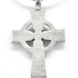 Trilogy Jewelry Pewter Celtic Cross Irish Scottish Wales Pendant on Leather Necklace