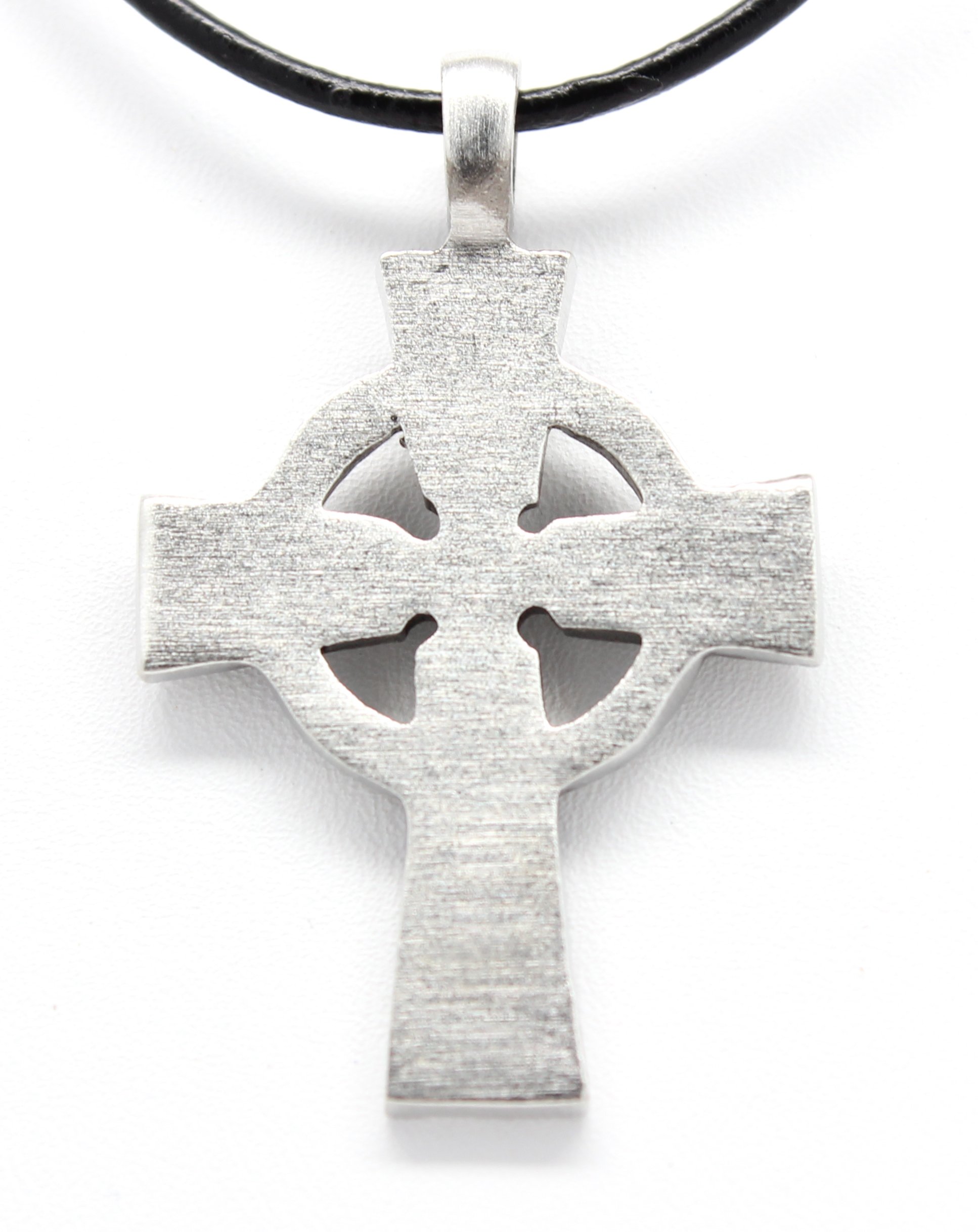 Trilogy Jewelry Pewter Celtic Cross Irish Scottish Wales Pendant on Leather Necklace