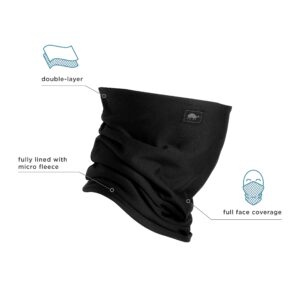 Turtle Fur Comfort Shell UV Pipe Dream Fleece Lined Neck Warmer, Black