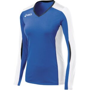 asics roll shot performance jersey, royal/white, x-small