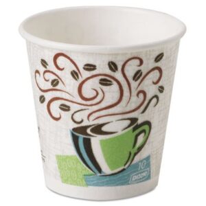 dixieamp;reg; - hot cups, paper, 10 oz, coffee dreams design, 500/carton - sold as 1 carton - provides excellent insulation and reduces the need for costly double-cupping and beverage sleeves.