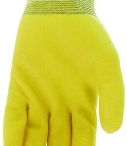 MCR Safety Ninja Ice N9690HVXL Hi-Visibility 15 Gauge Nylon Insulated Cold Weather Gloves, Acrylic Terry Inner, 3/4 HPT Coating, Yellow, X - Large, 1-Pair