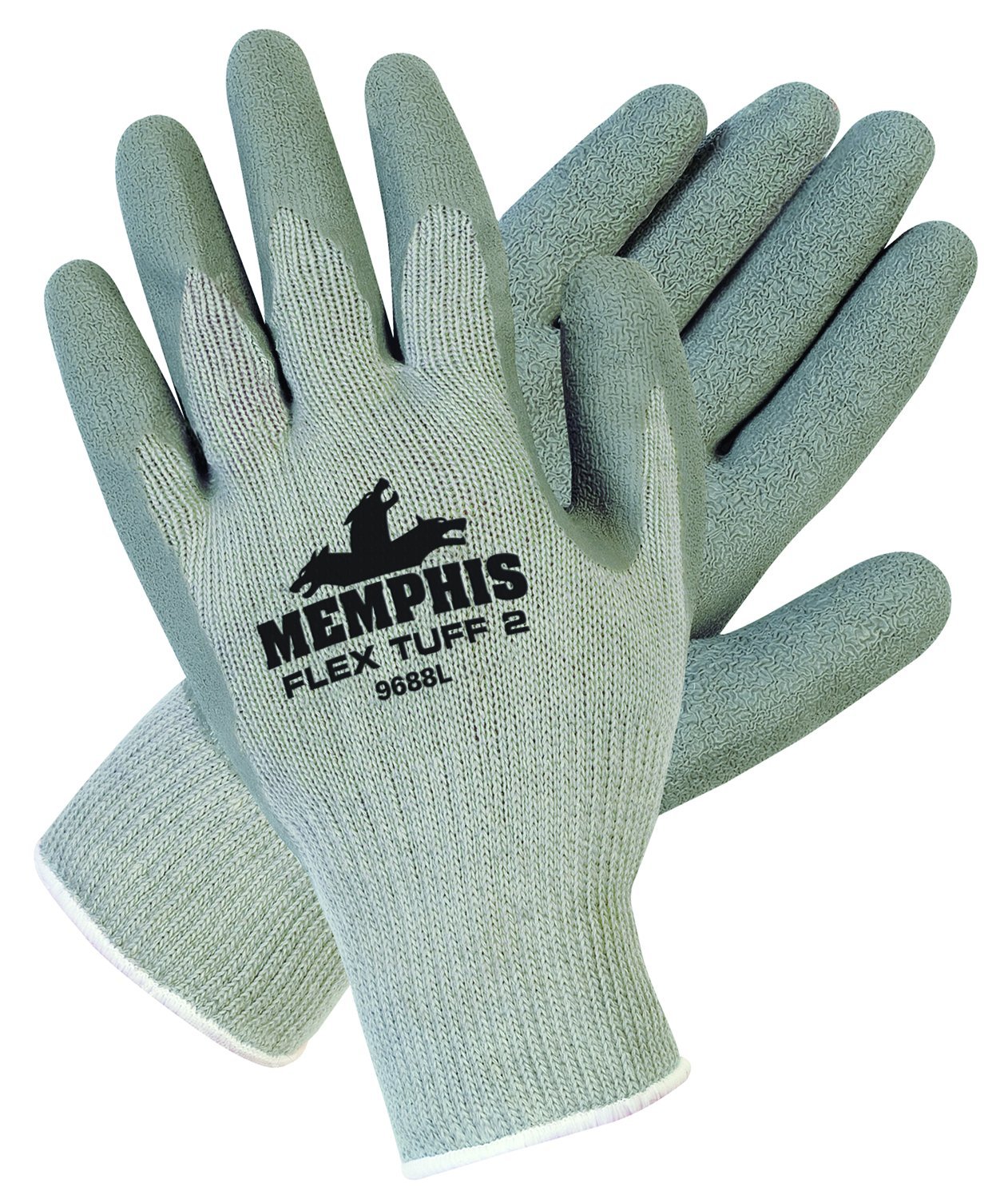 Coated Gloves,Cotton/Polyester,L,PR