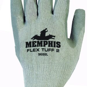 Coated Gloves,Cotton/Polyester,L,PR