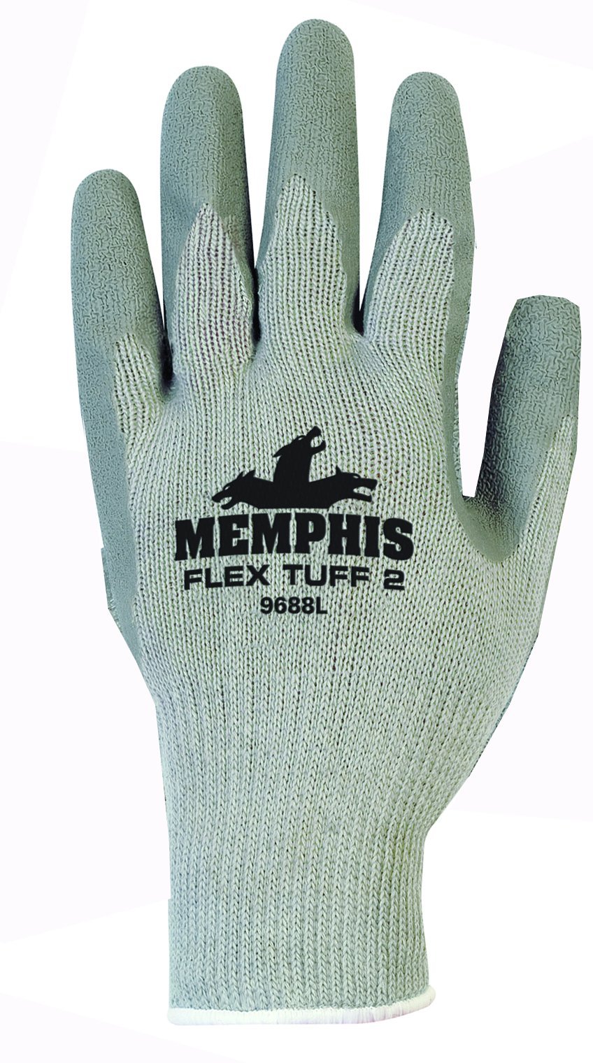 Coated Gloves,Cotton/Polyester,L,PR