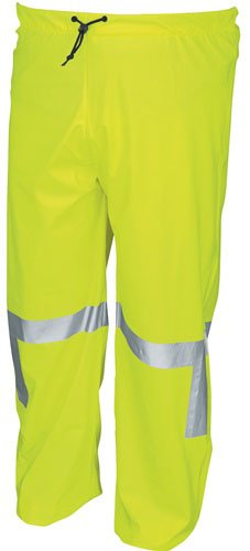 MCR Safety 5182M Luminator Class 3 Stretch Polyurethane/Cotton-Polyester Blend 2-Piece Suit with Roll-Up Hood and 3M Reflective Material, Fluorescent Yellow, Medium