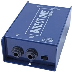 passive di direct box 1/4" instrument to balanced & unbalanced xlr