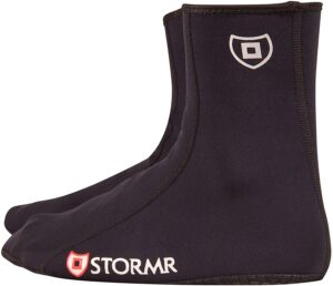 stormr neoprene mens’ and women's neoprene sock available in 1.5mm or 3mm – warm, ideal for surf fishing, water sports and hunting, wear alone or with shoes and boots, large, (rs30n-l)