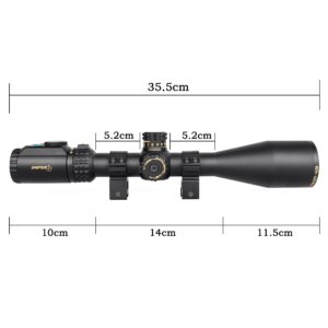 SNIPER Scope WKP 4-16x50 W Side adjustment. Red/Green Illumination reticle. Comes with extended sunshade and Heavy Duty Ring Mount and lens cover