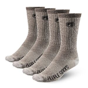 people socks 4pairs brown large unisex merino wool socks