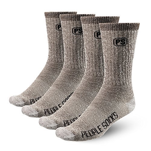 People Socks 4pairs Brown Large Unisex Merino Wool Socks