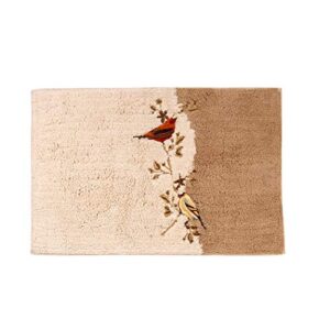 avanti linens - 11984jivr gilded birds, bath rug, ivory