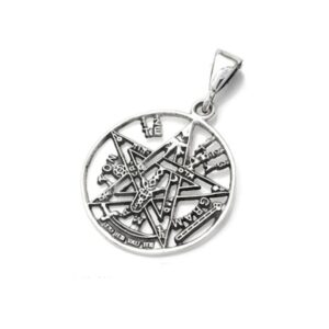 silvershake tetragrammaton pentagram 925 sterling silver filigree pendant