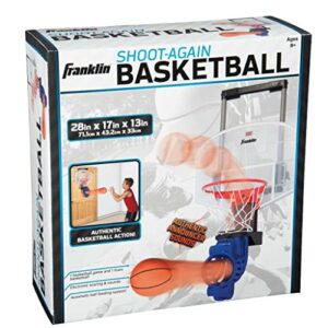 Franklin Sports Over The Door Basketball Hoop With Ball Return - Game Room Ready - Shatter Resistant - 2 Mini Basketballs - Accessories Included