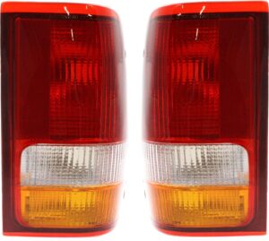 evan fischer driver and passenger side tail light compatible with 1993-1997 ford ranger - fo2801110, fo2800110