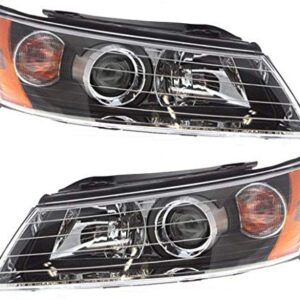 Evan Fischer Driver and Passenger Side Headlight Set of 2 Compatible with 2006-2008 Hyundai Sonata - HY2502135, HY2503135