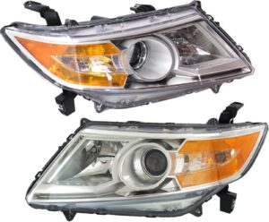 evan fischer headlight set of 2 compatible with 2011-2013 honda odyssey oe comparable halogen direct fit driver and passenger side