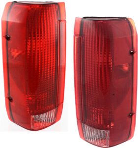 evan fischer driver and passenger side tail light set compatible with 1990-1996 ford f-150, fits 1990-1997 ford f-250 and f-350, 1990-1996 bronco