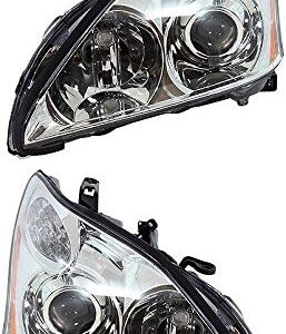 Evan Fischer Headlight Set Compatible with 2004-2006 Lexus RX330 Left Driver and Right Passenger Side