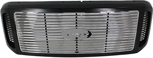 Evan Fischer Grille Assembly Compatible with 2005-2007 Ford F-250 Super Duty, 2005-2007 F-350 Super Duty, 2005 Excursion & 2005-2007 F-450 Super Duty - FO1200458