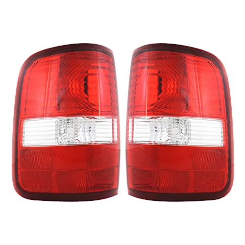 Evan Fischer Tail Light Lens and Housing Compatible With 2004-2008 Ford F-150 Driver and Passenger Side Set