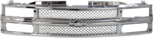 evan fischer grille assembly compatible with 1994-1999 chevrolet k1500, 1995-1999 tahoe, 1994-1999 c1500 & 1994 blazer