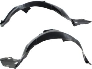 evan fischer fender liner set compatible with 2010-2012 ford fusion front, driver and passenger side fo1249143