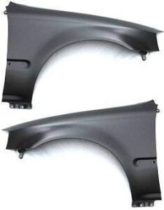 evan fischer fender set compatible with 1999-2000 honda civic, primed steel with molding holes ho1241151 ho1240151