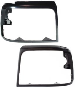 evan fischer headlight door set compatible with 1992-1997 ford f-150, fits 1992-1997 f-350, fits 1992-1996 bronco, fo2513135 fo2512131 driver and passenger side