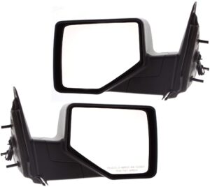 kool vue left & right power door mirrors compatible with ford ranger 2006-2011 textured pair extended cab pickup