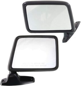 kool vue left & right door mirrors compatible with ford f-150 1985-1991 paintable pair