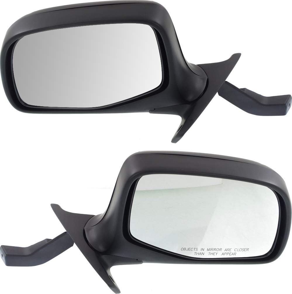 Kool Vue Left & Right Manual Door Mirrors Compatible With Ford F-150 1992-1996 Chrome Pair Standard Cab