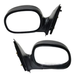 kool vue left & right power door mirrors compatible with ford f-150 1998-2001 paintable pair extended cab & standard cab