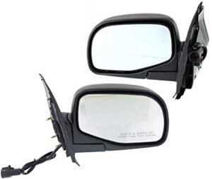 kool vue left & right power non-heated door mirrors compatible with ford explorer 1995-2001 with puddle lamp textured pair