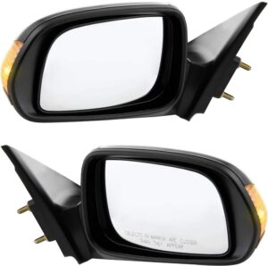 kool vue left & right power door mirrors compatible with scion tc 2005-2010 with signal light paintable pair